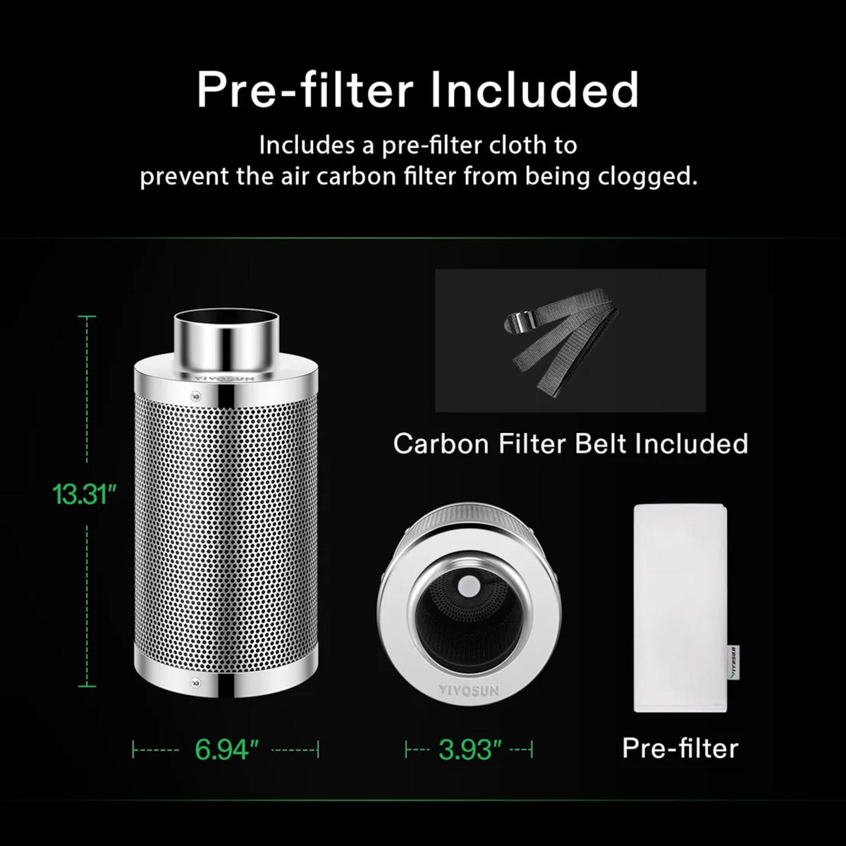 200mm Vivosun Carbon Filter | Herbal House NZ