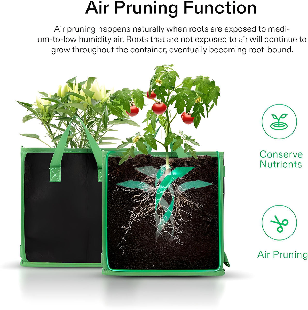 11L Square Fabric Pot, VIVOSUN | Herbal House