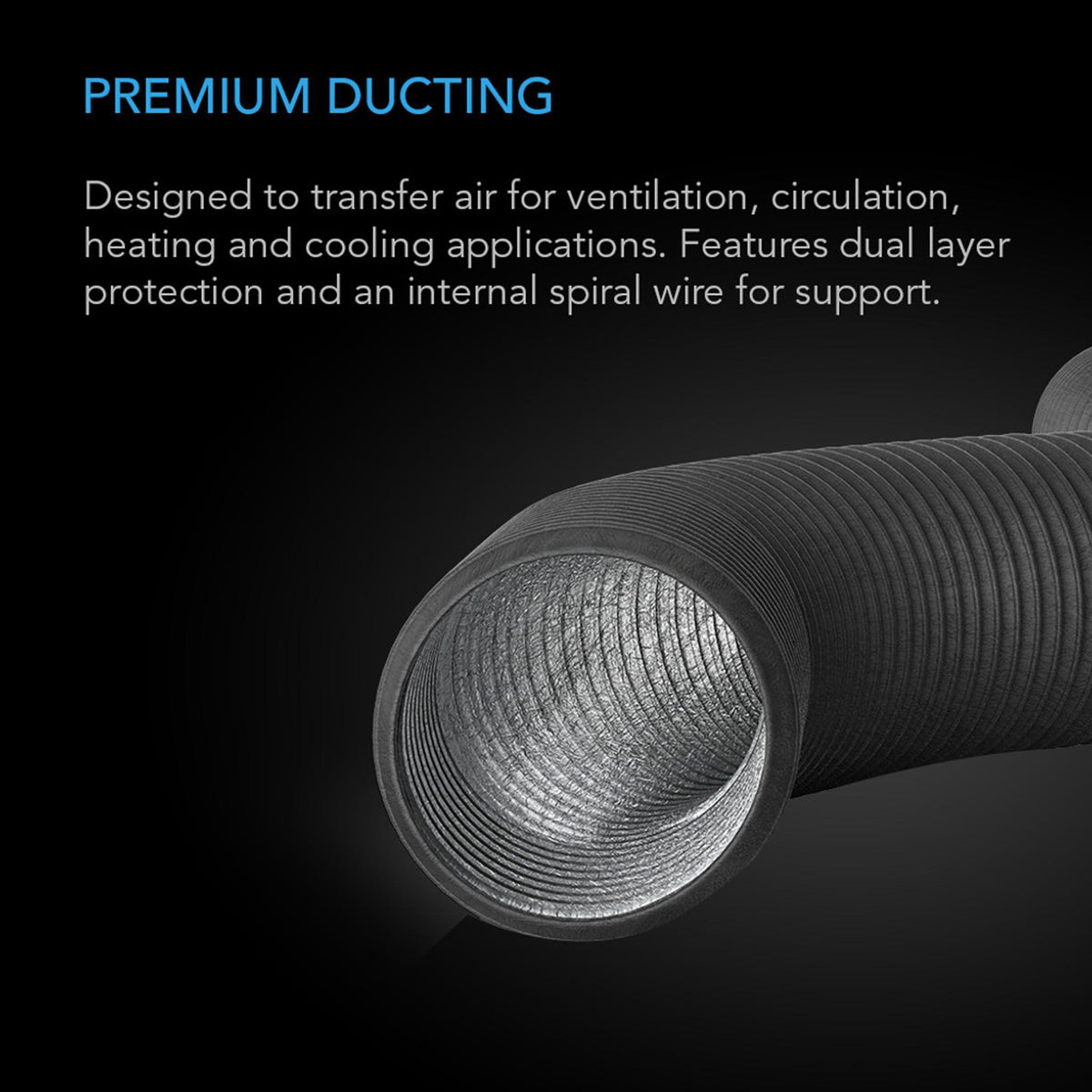 AC Infinity Flexible Four Layer Ducting, 8-INCH | Herbal House