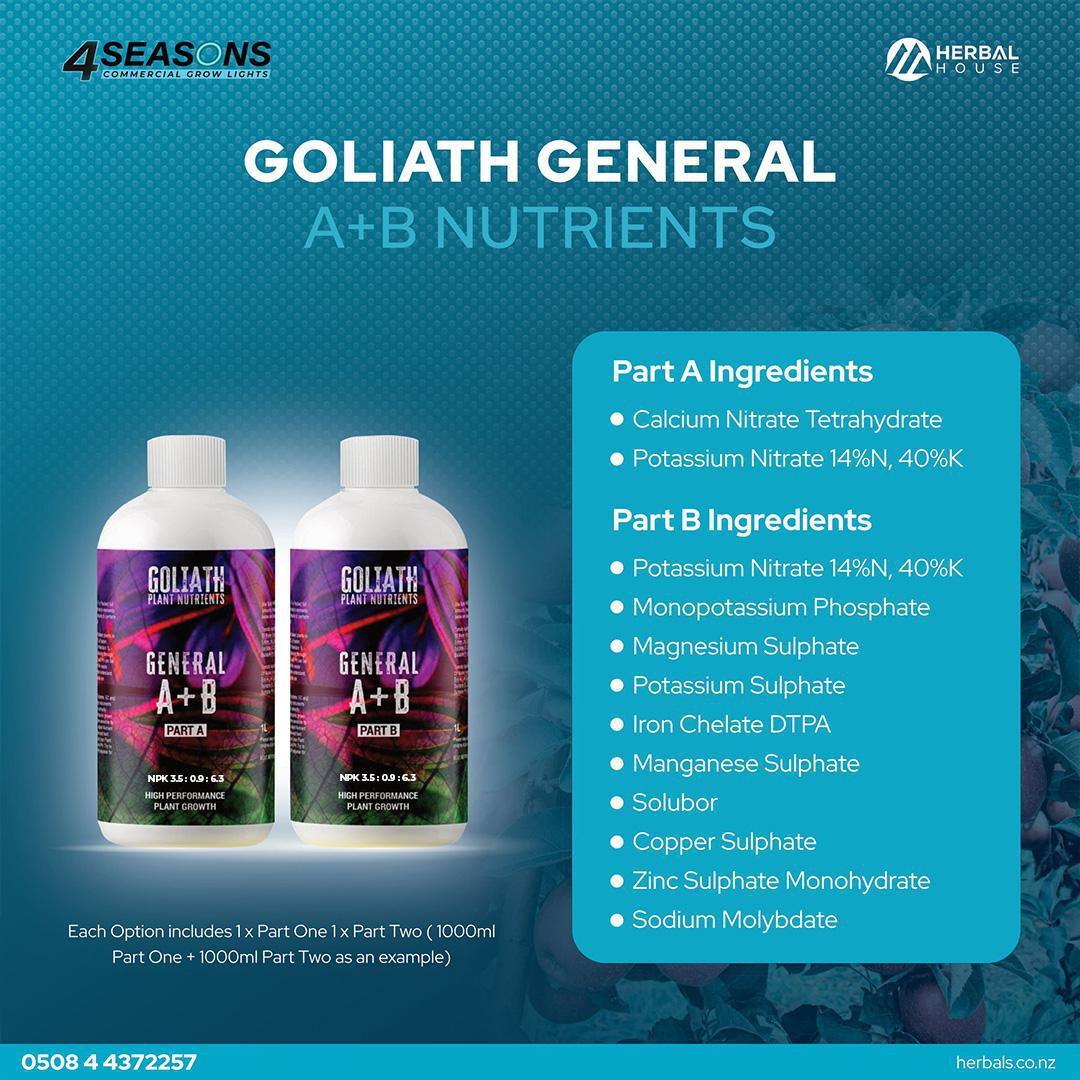 Goliath General A+B Nutrients | Herbal House NZ