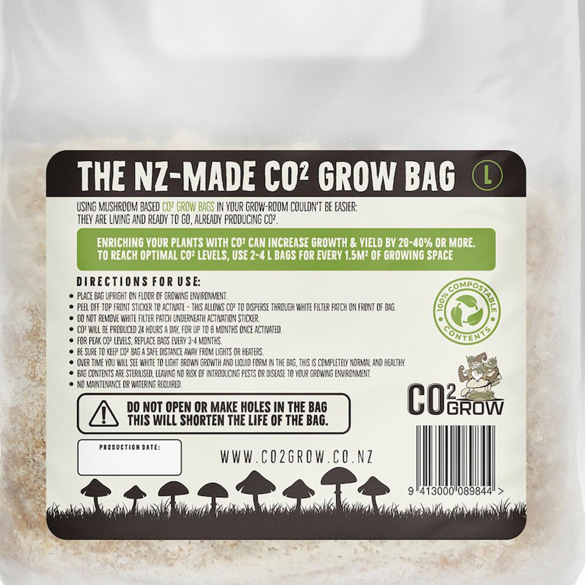 C02 Mushroom Bag | Herbal House NZ