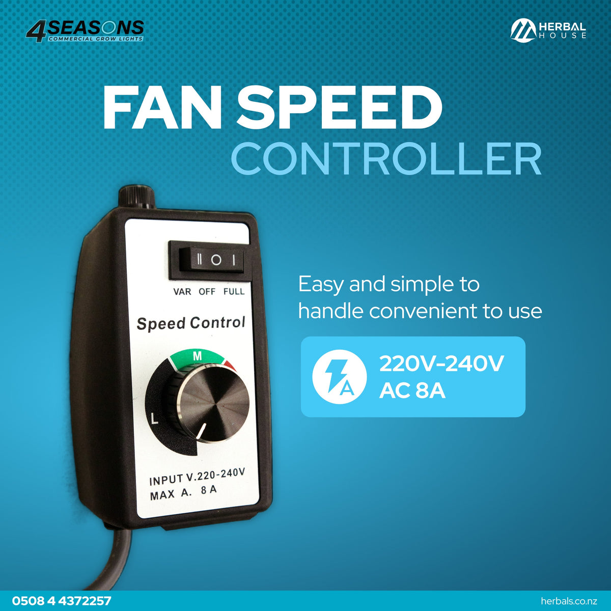 Fan Speed Controller | Herbal House NZ